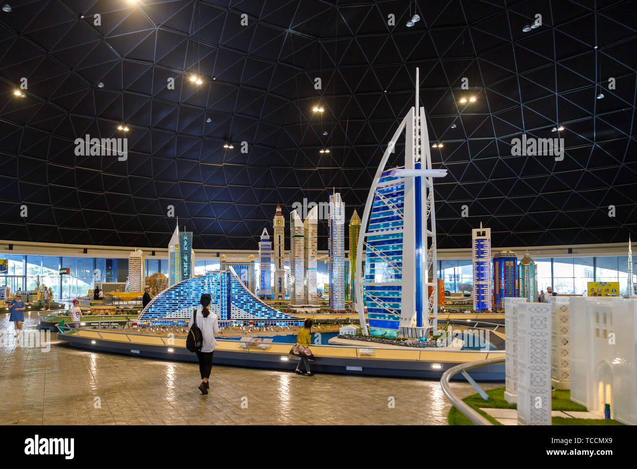 DUBAI, UAE, JANUARY 09, 2019: Lego miniature of the Burj Al Arab, one ...