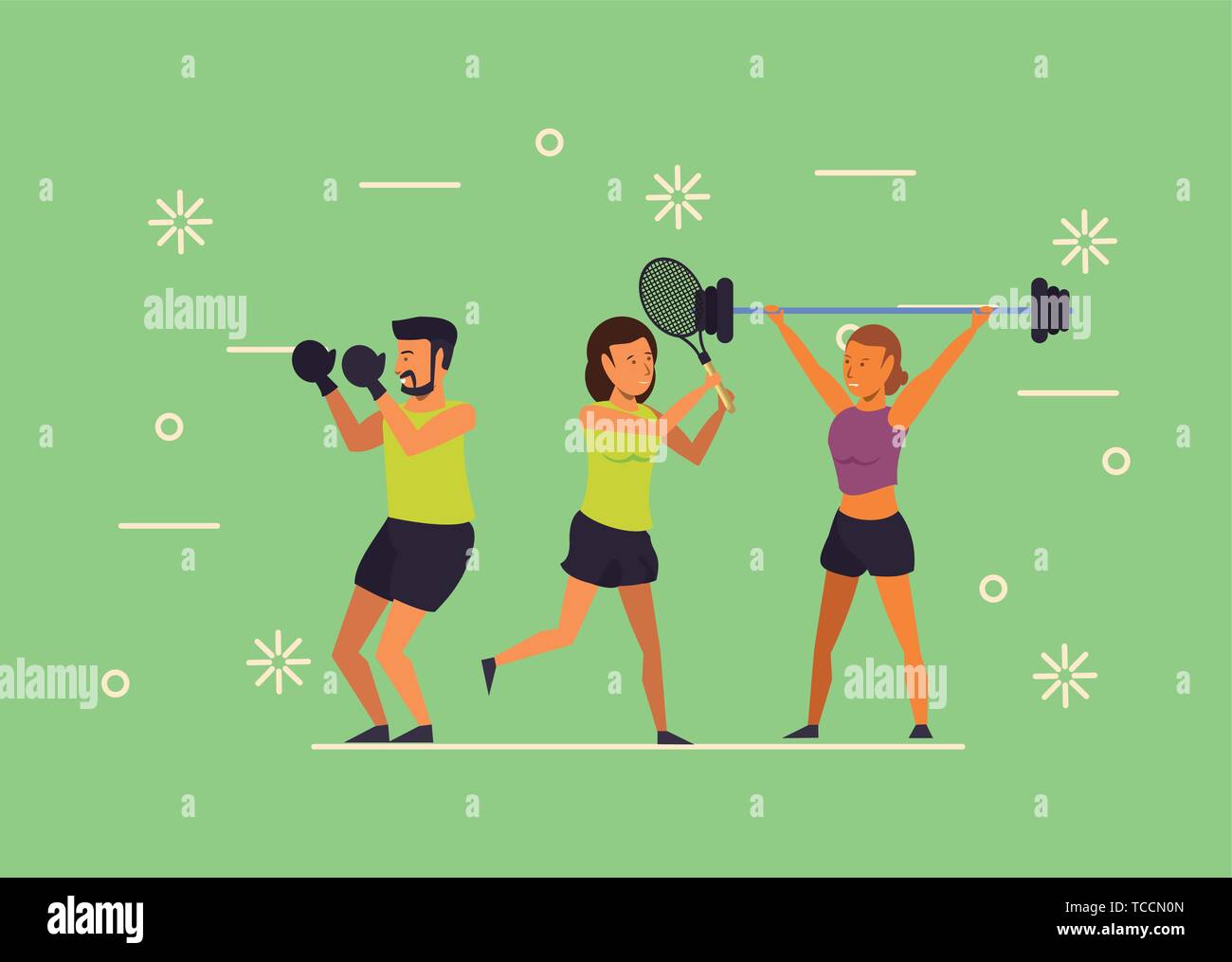Cartoons training Stock Vector Images - Alamy