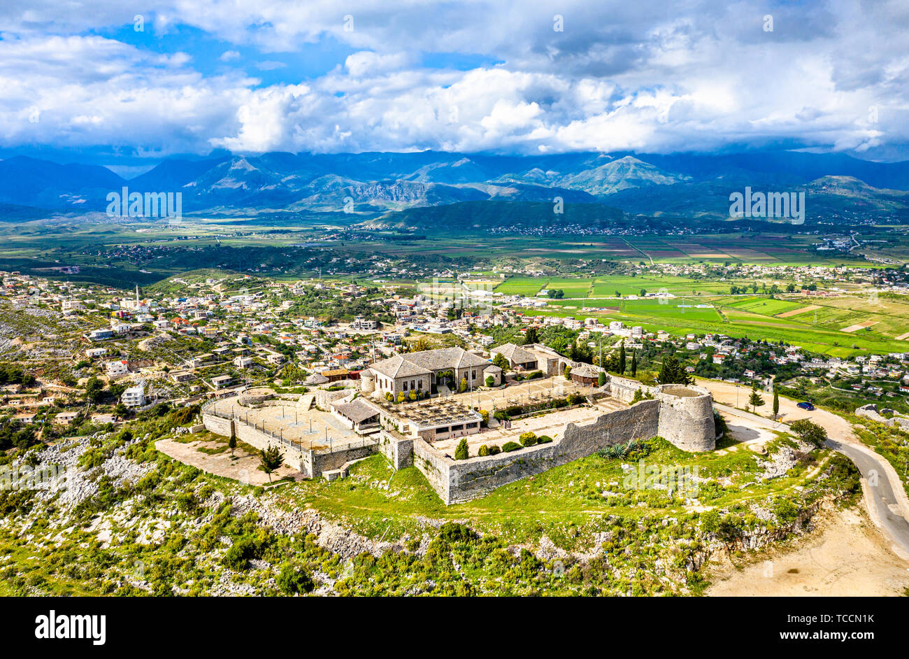 Aerial view of Lekuresi Castle in Saranda, Albania Stock Photo - Alamy