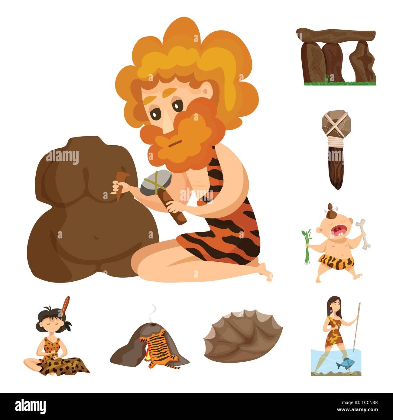 Caveman dwelling Stock Vector Images - Alamy