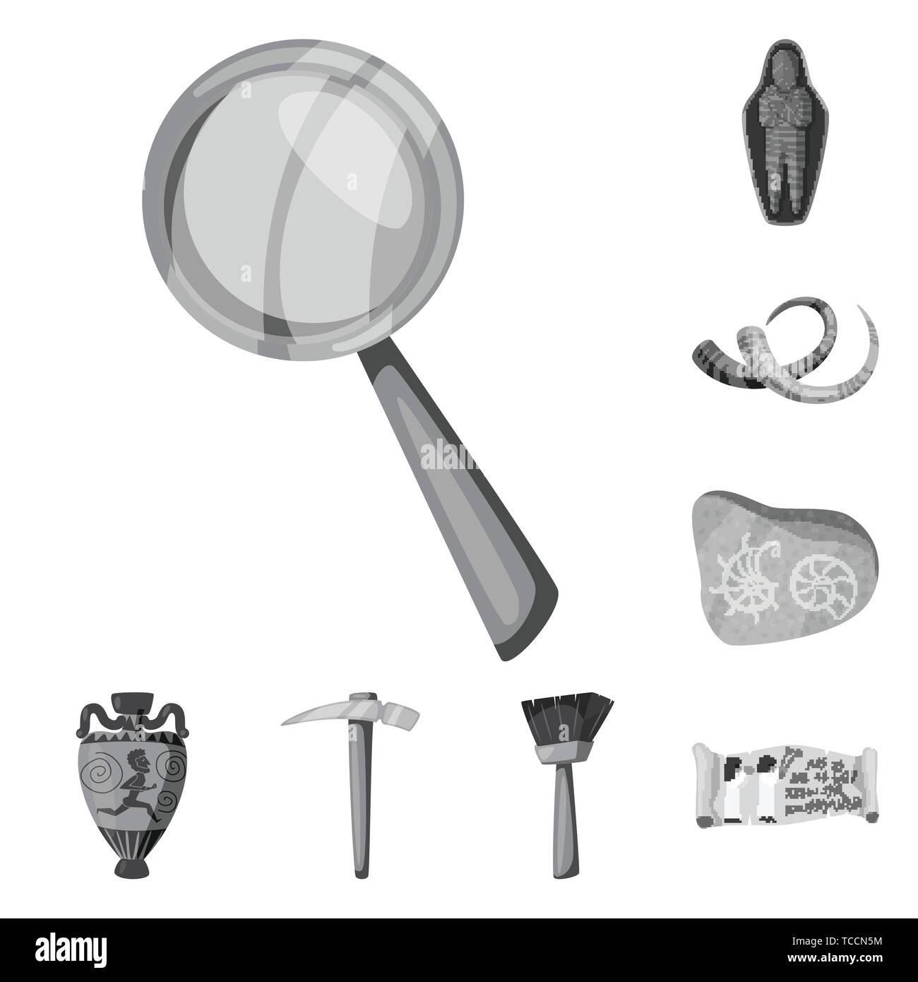 lens,mummy,horn,rock,amphora,pickaxe,brush,scroll,glass,ancient,tusk ...