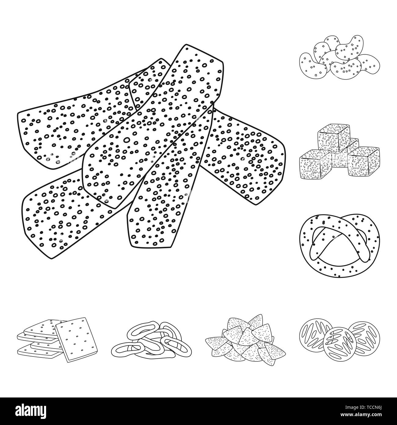 Vector design of product and menu sign. Collection of product and ...