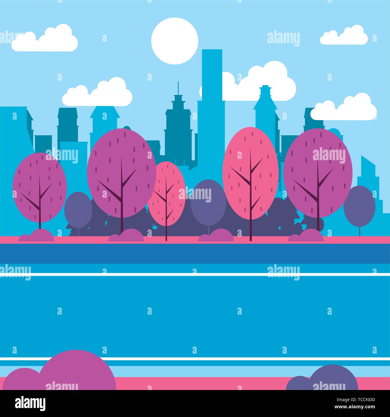 City park scenery, cityscape cartoon Stock Vector Image & Art - Alamy