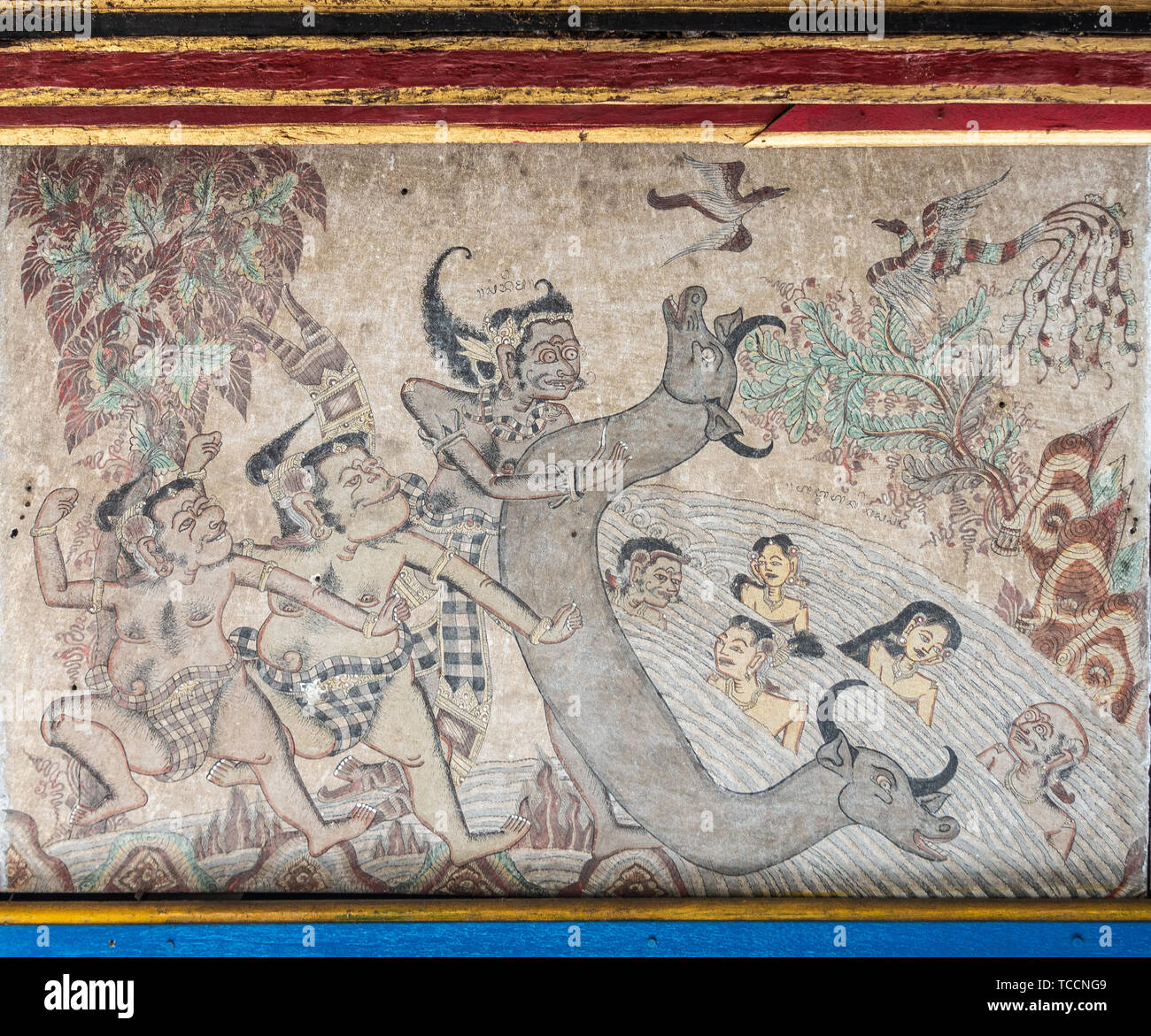 Klungkung, Bali, Indonesia - February 26, 2019: Kertha Gosa, Open sides ...