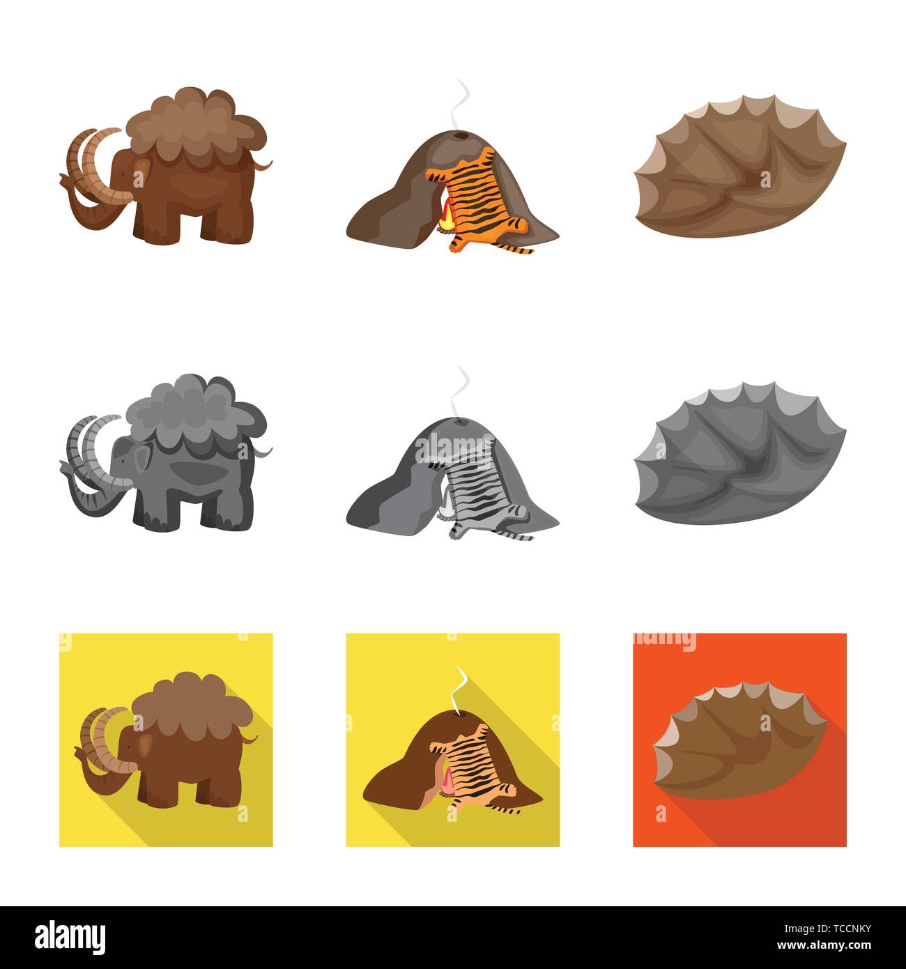 mammoth,cave,flint,animal,primeval,sharp,wool,stone,craft,campfire,tusk ...