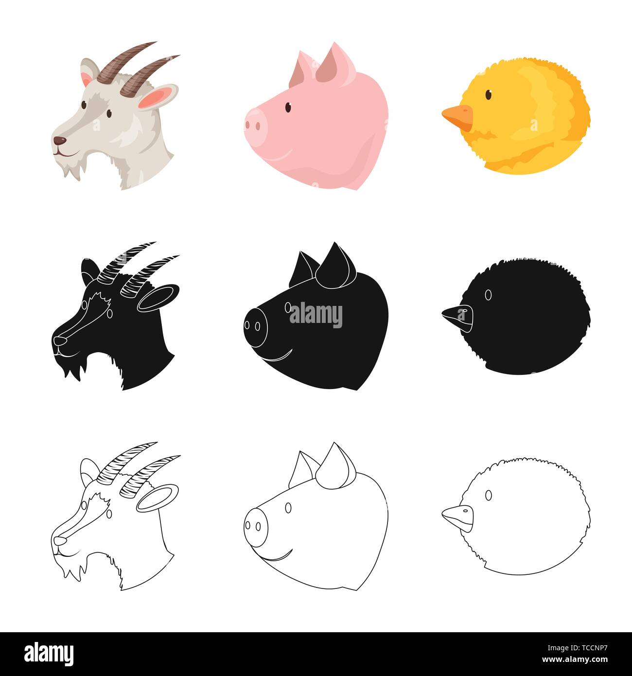 Vector design of agriculture and breeding logo. Set of agriculture and ...