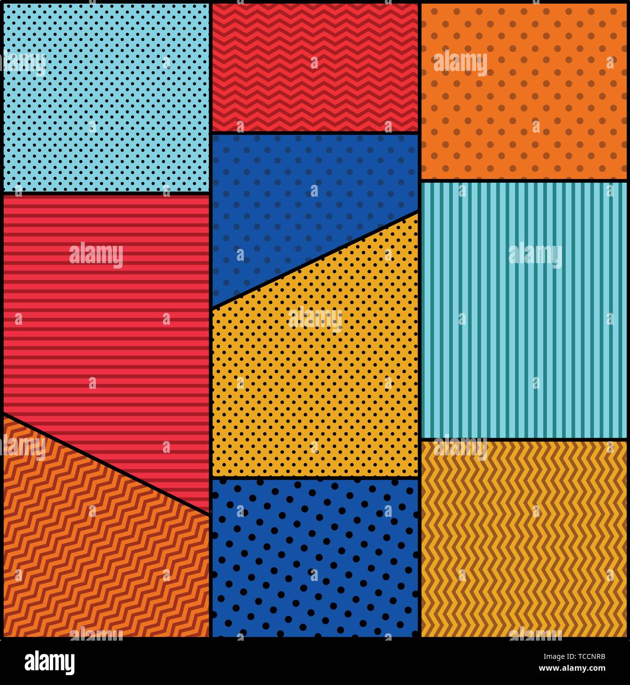 dotted and colors background pop art style vector Stock Vector Image ...