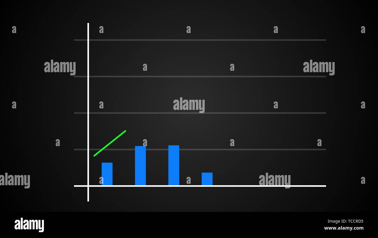 Growing bar graph with rising arrow, financial forecast graph, 3d ...