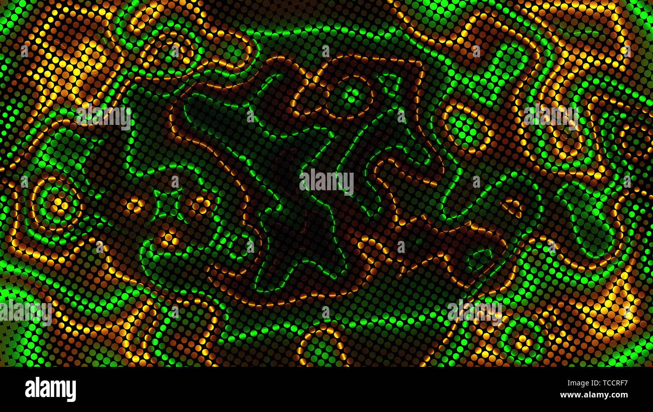 Abstract background with energy effect, halftone form, 3d render computer generating backdrop ...