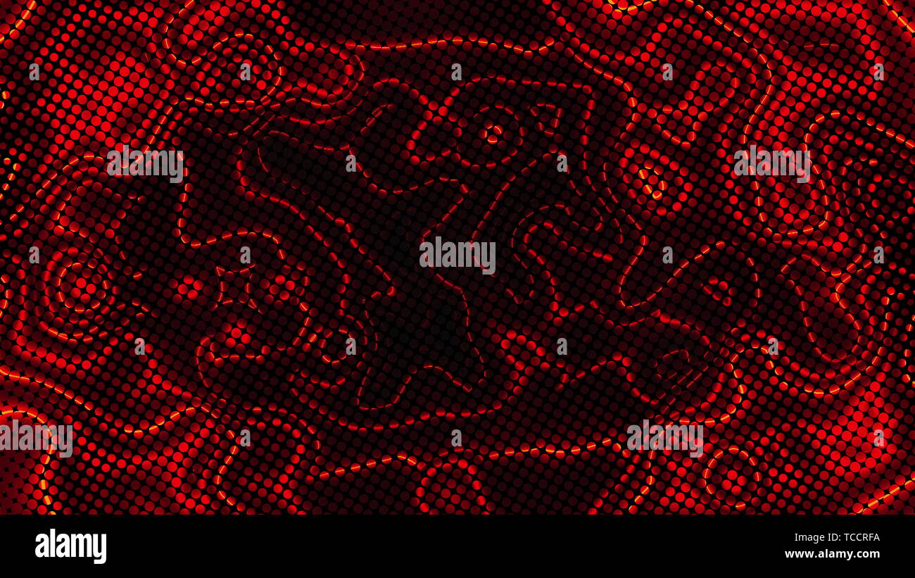 Abstract background with energy effect, halftone form, 3d render computer generating backdrop ...