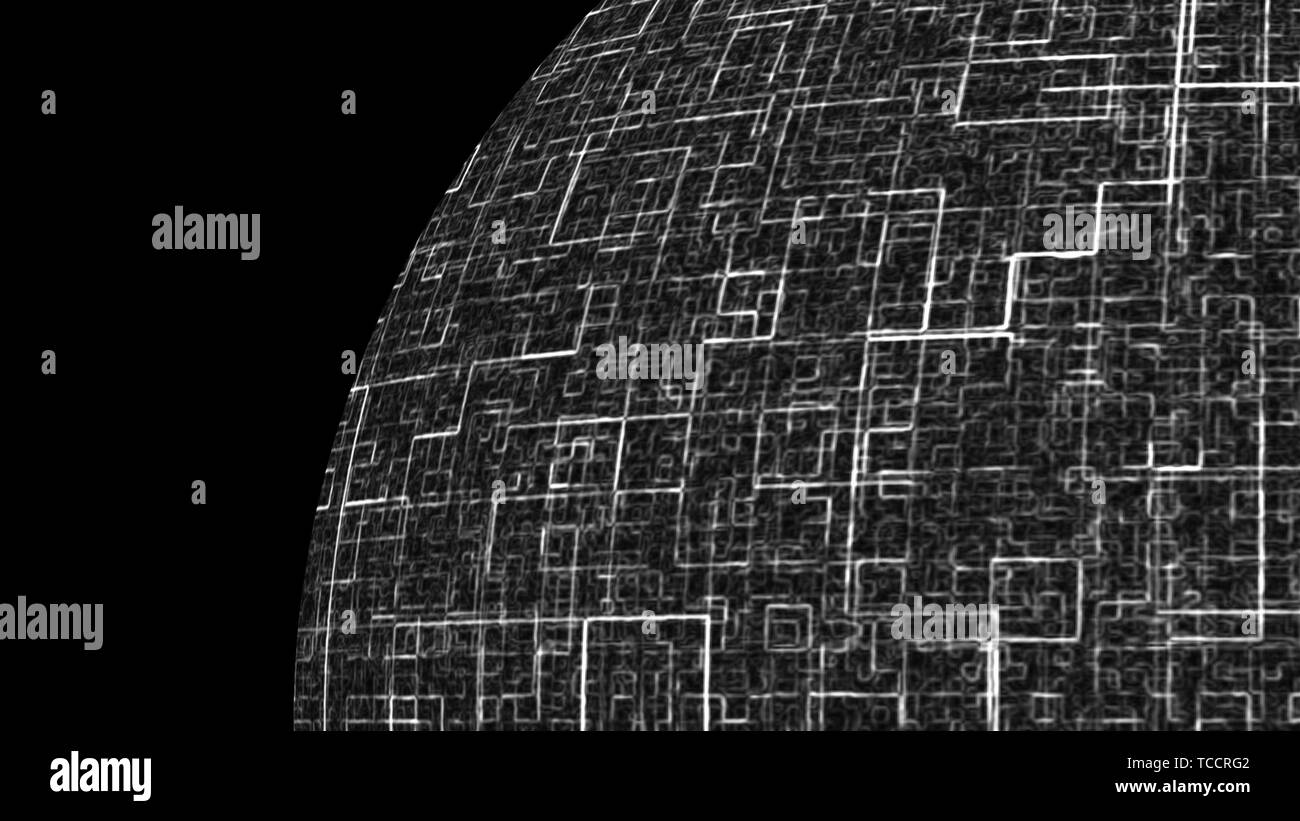 Global technology sphere is in the space, symbol of global ...