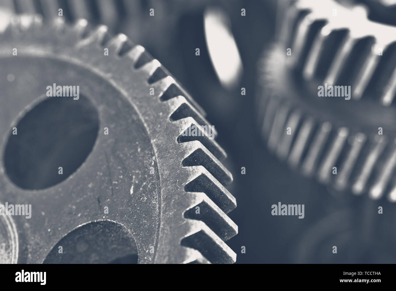Close-up view of stack of gears Stock Photo - Alamy
