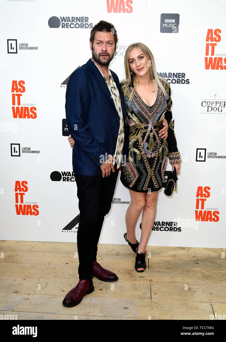 Tom Meighan and guest attending the As It Was Premiere at Alexandra ...