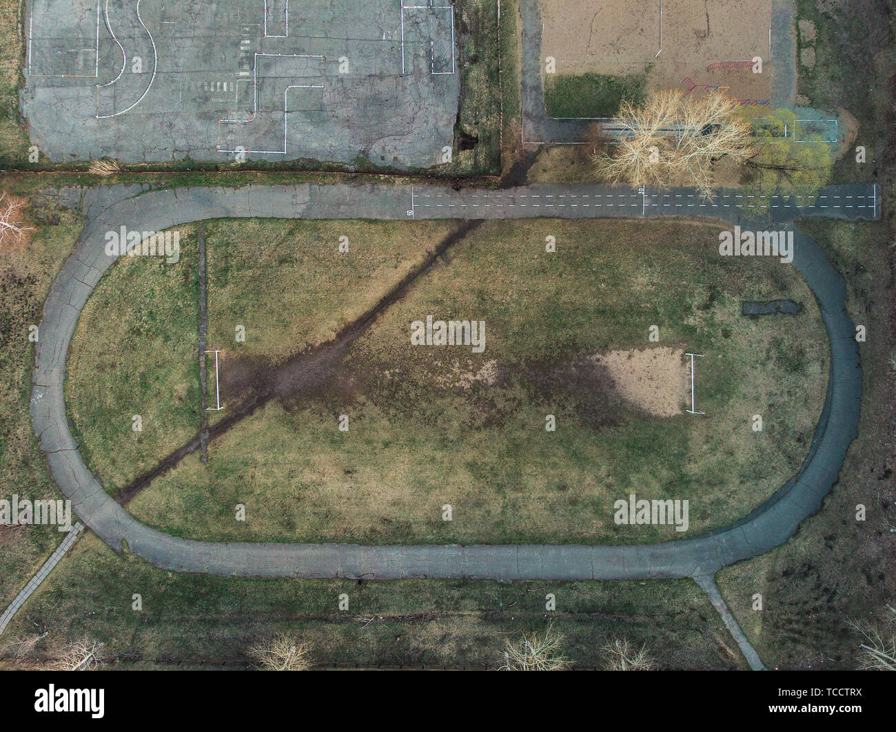 Old Football field Stock Photo - Alamy