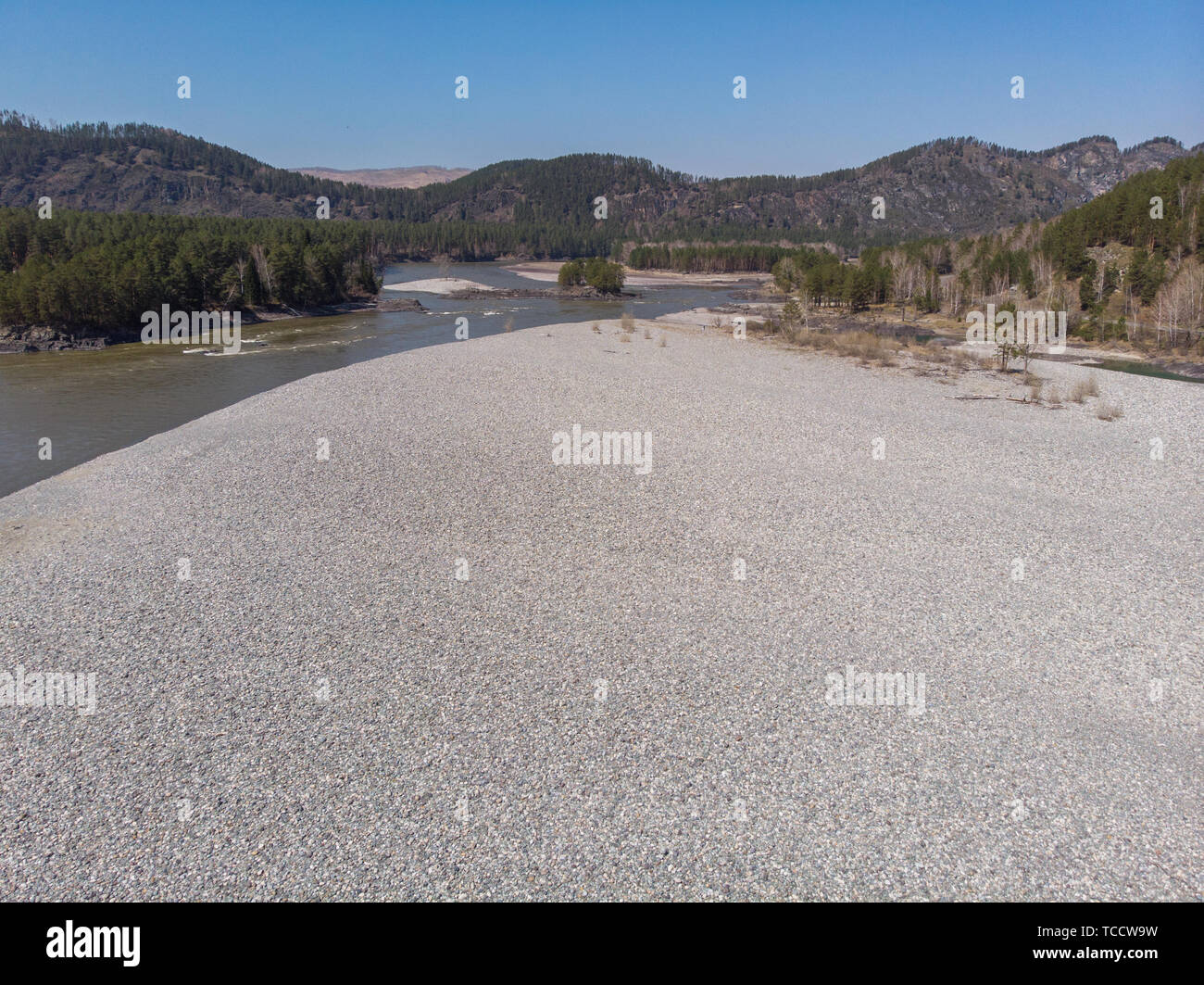 Aerial survey katun river valley hi-res stock photography and images ...