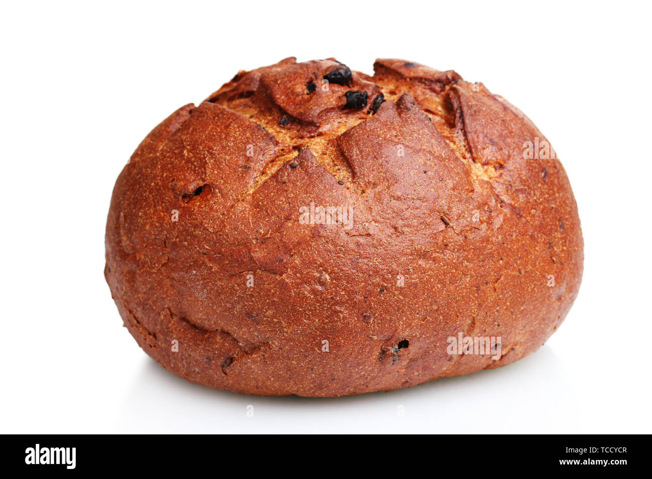 delicious round rye bread isolated on white Stock Photo - Alamy