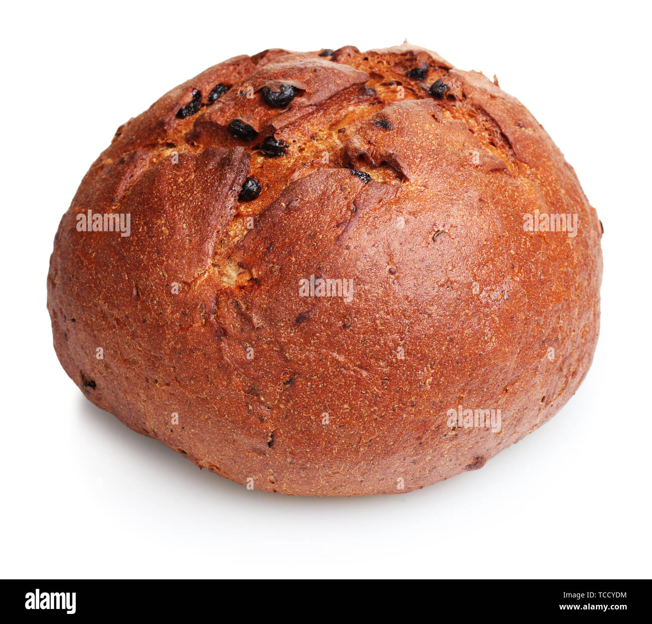 delicious round rye bread isolated on white Stock Photo - Alamy