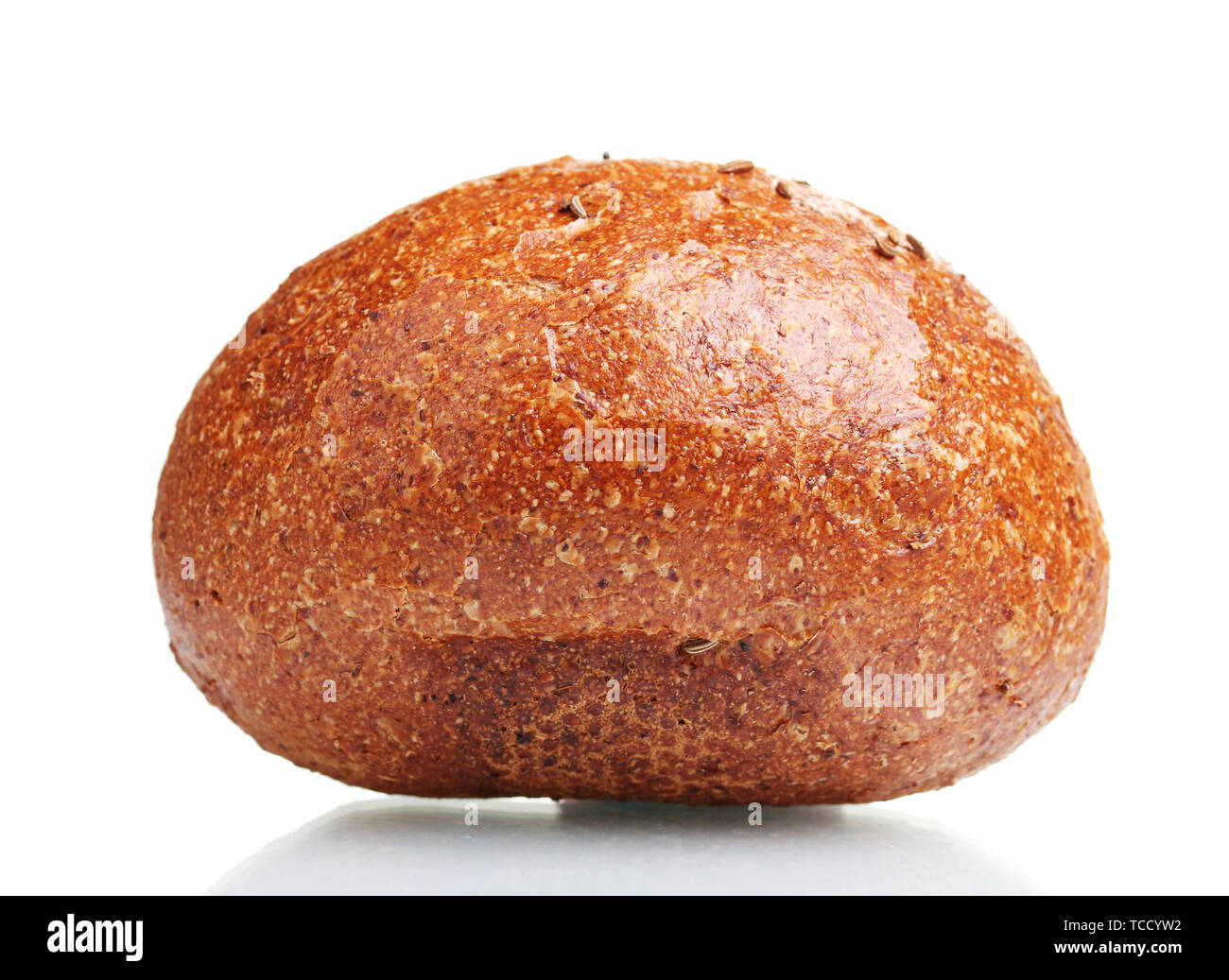 delicious rye bun isolated on white Stock Photo - Alamy