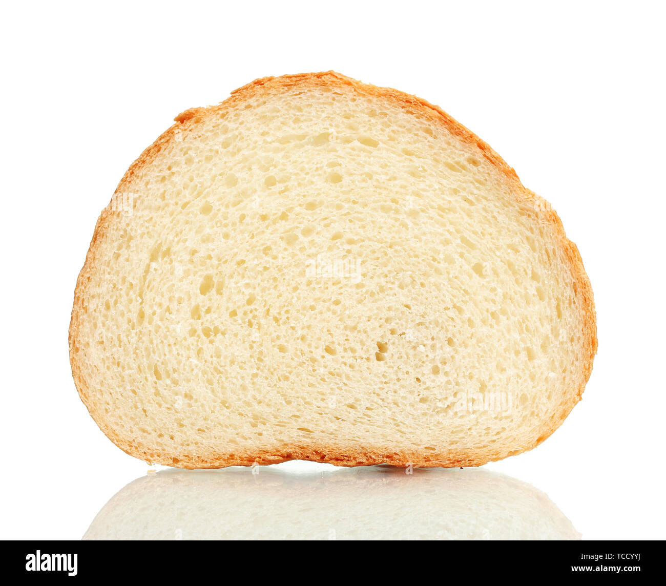 one slice of wheat bread isolated on white Stock Photo - Alamy
