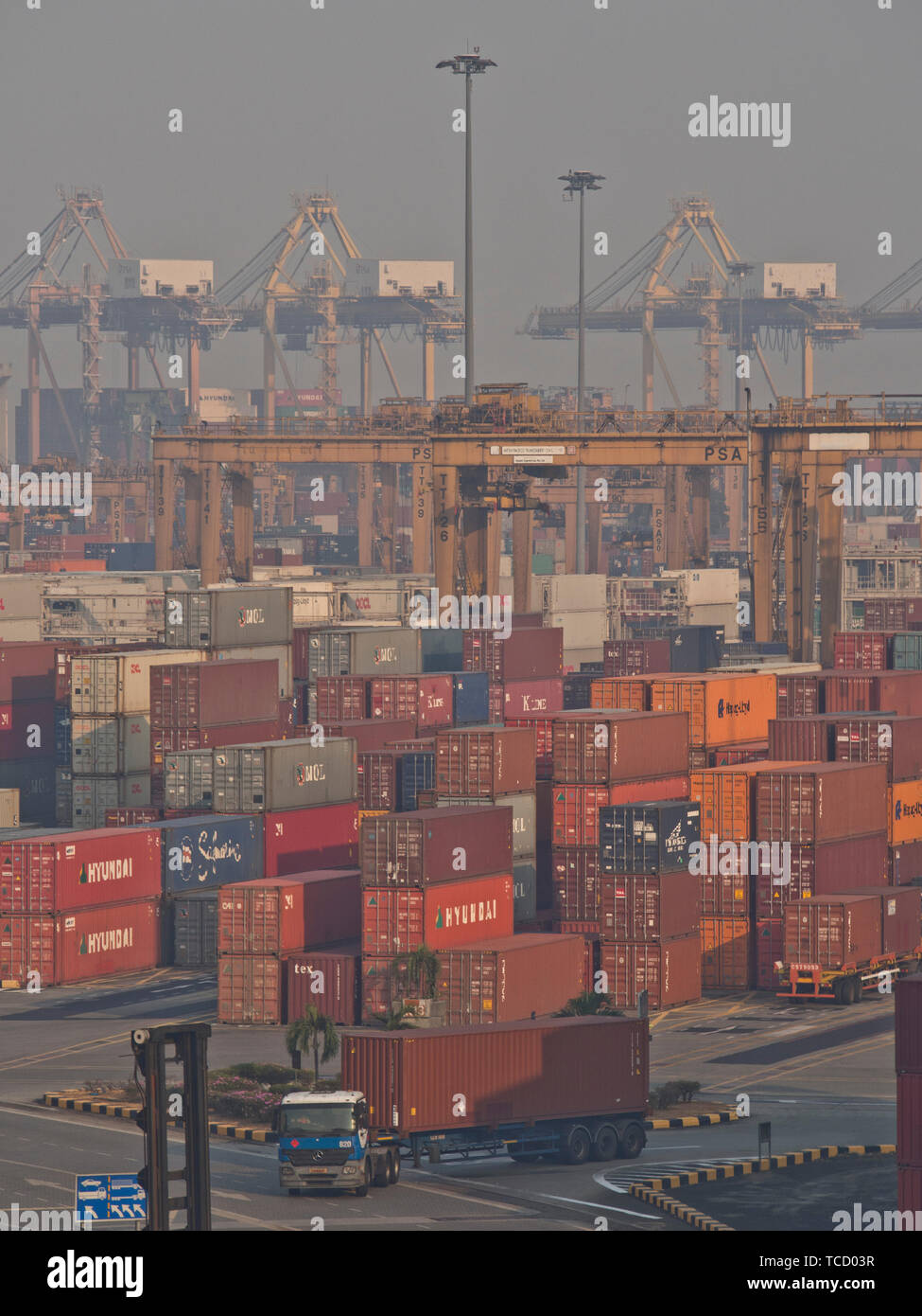 Psa container terminal port singapore hi-res stock photography and ...