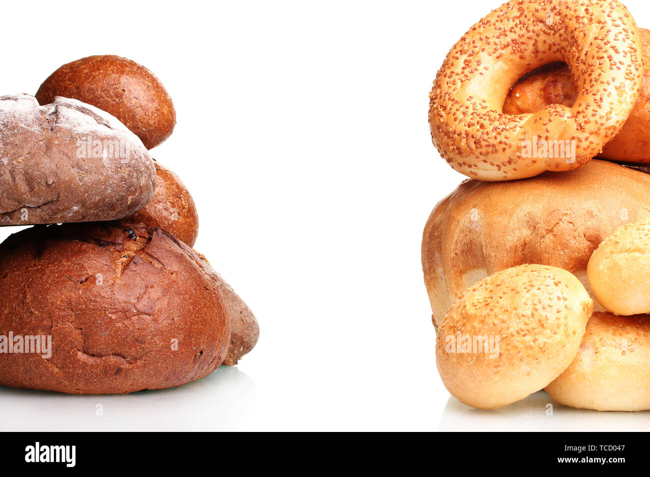 delicious breads isolated on white Stock Photo - Alamy