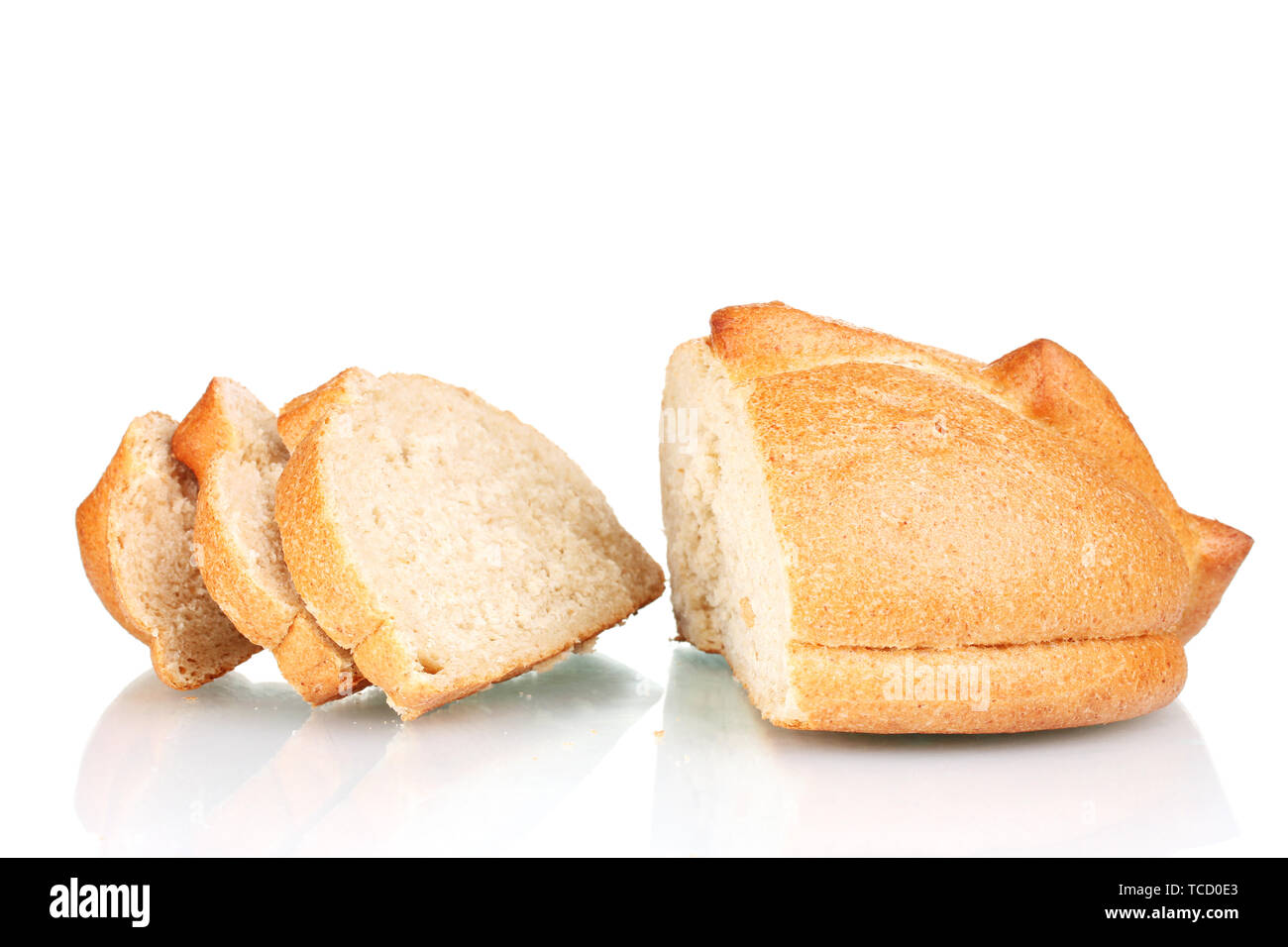 tasty sliced white bread isolated on white Stock Photo - Alamy