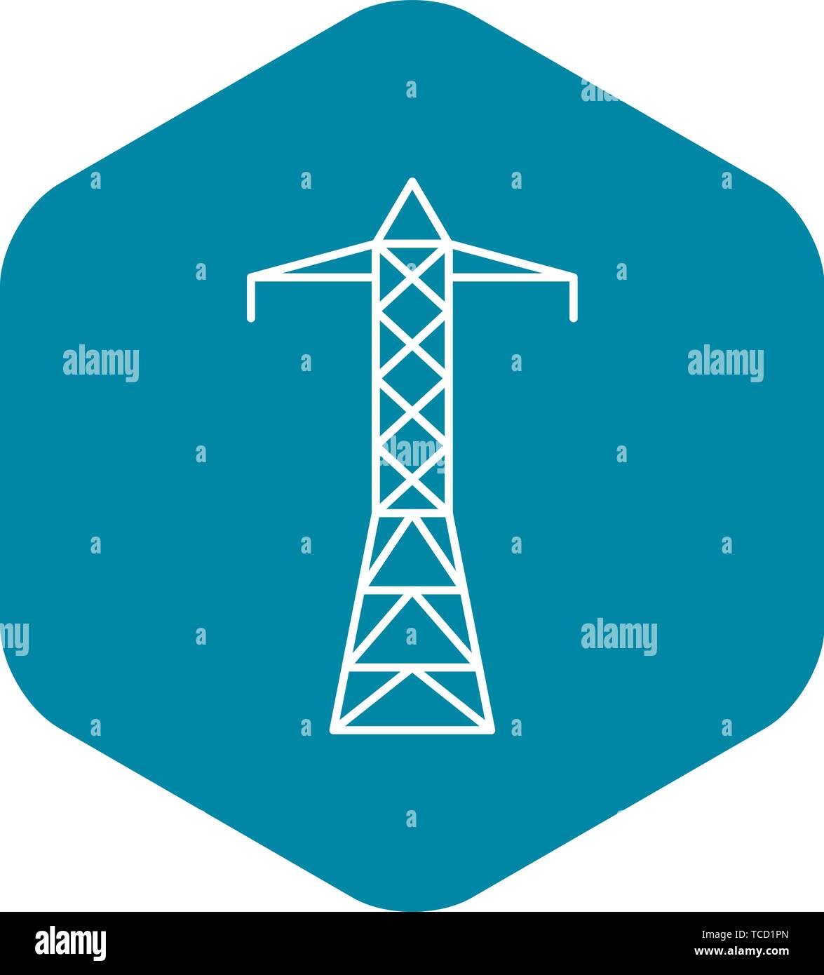Metal electric tower icon, outline style Stock Vector Image & Art - Alamy