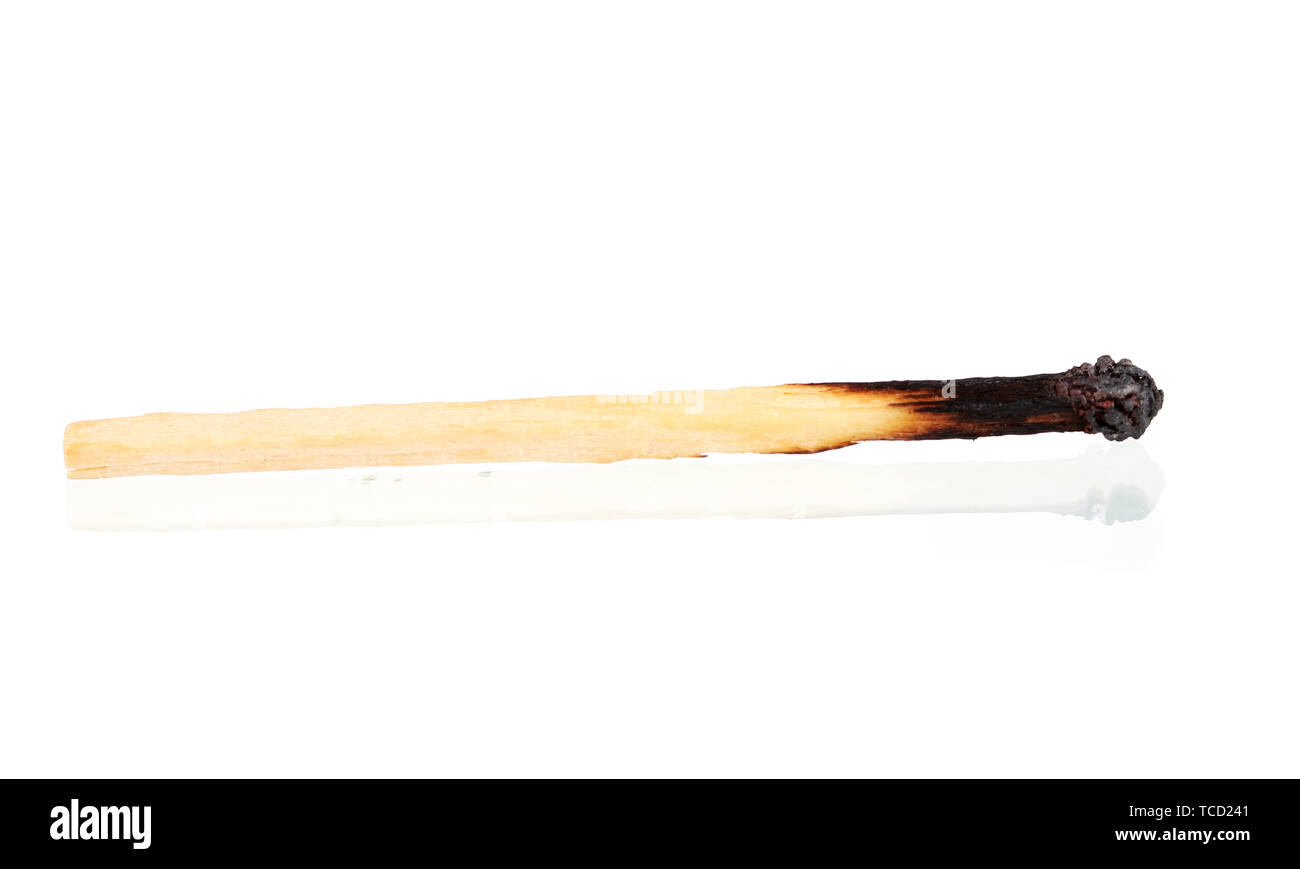 burnt match isolated on white Stock Photo - Alamy