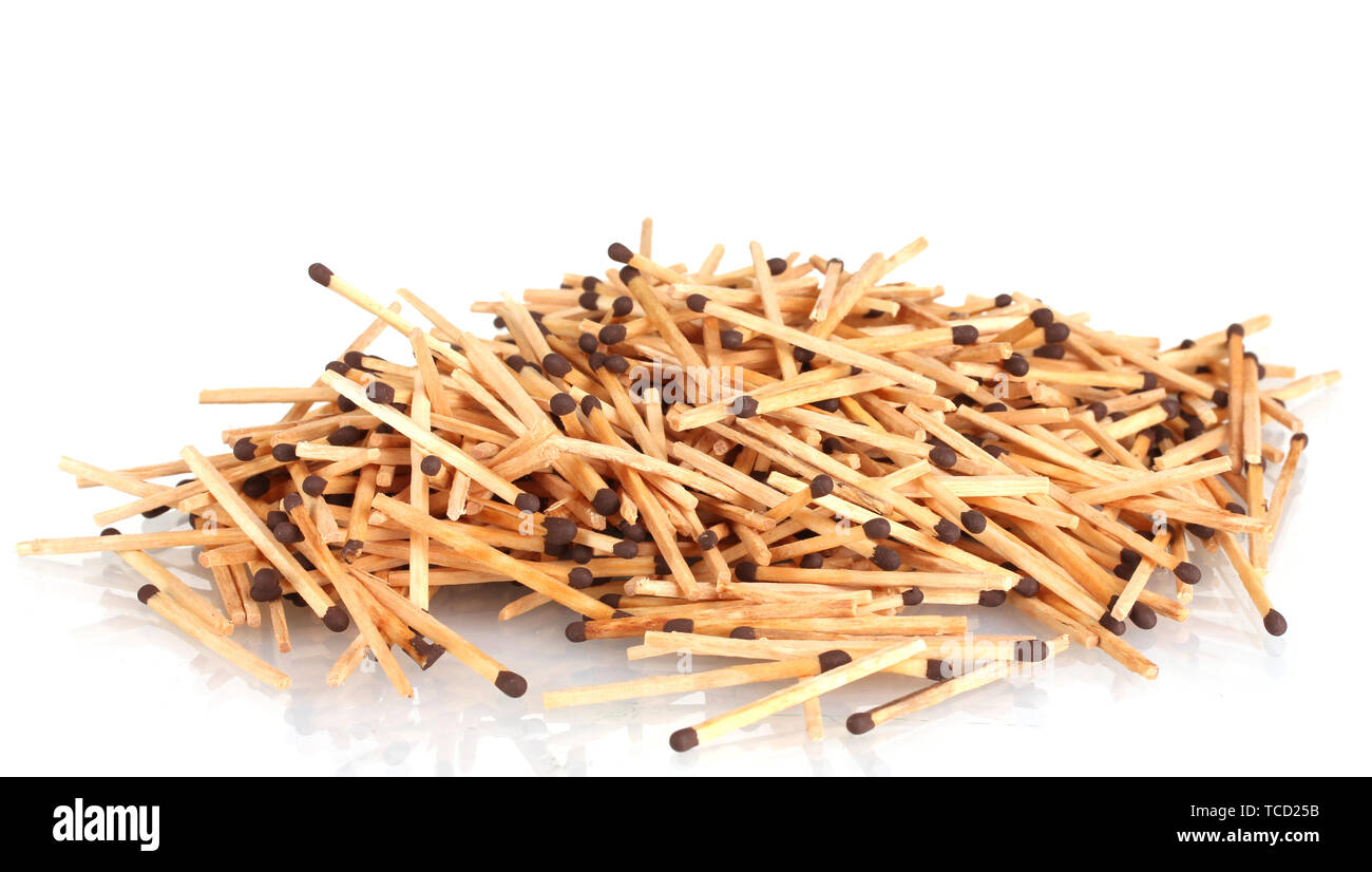 pile of matches isolated on white Stock Photo - Alamy