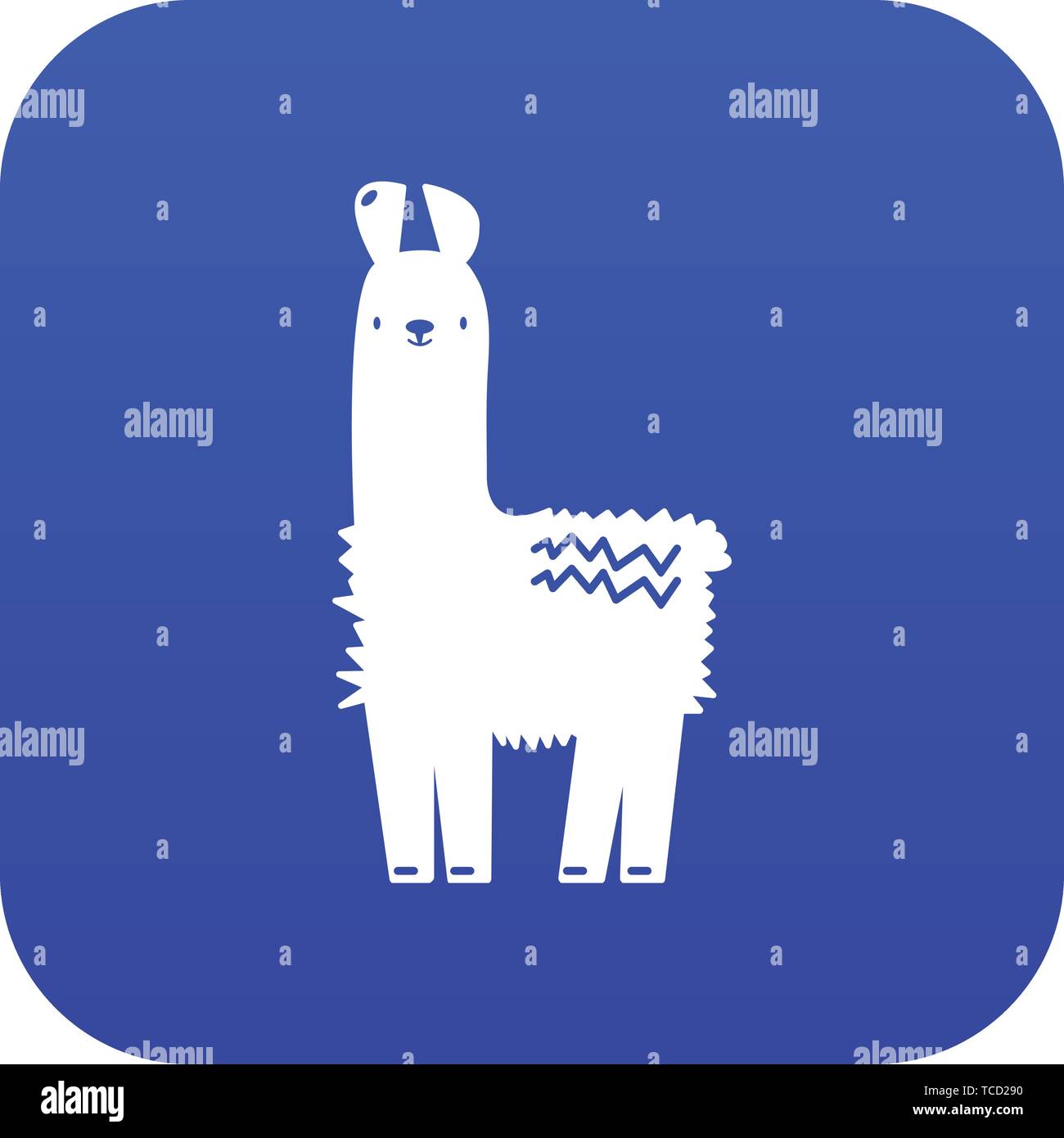 Llama icon blue vector Stock Vector Image & Art - Alamy