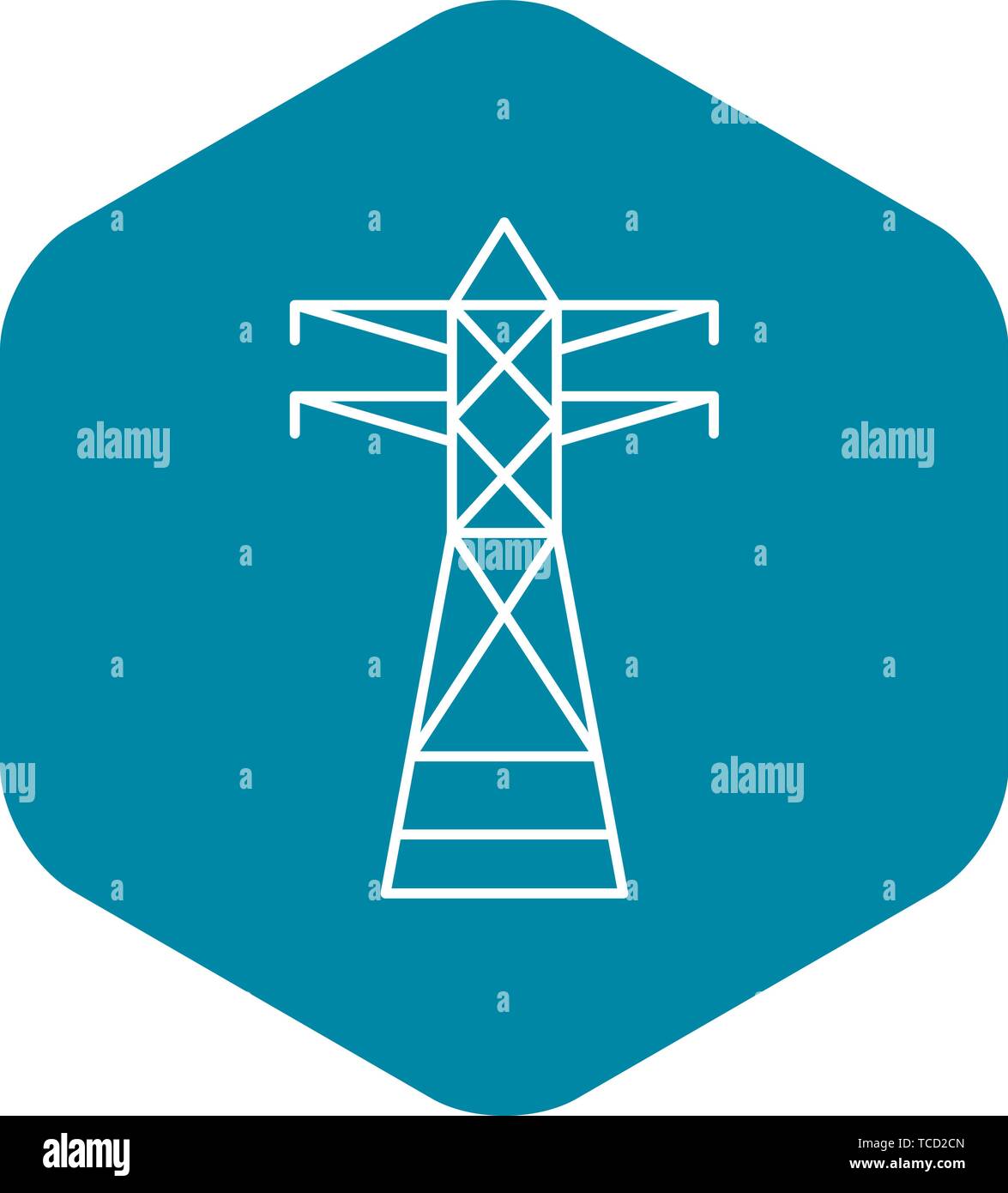 Telephone electric tower icon, outline style Stock Vector Image & Art ...
