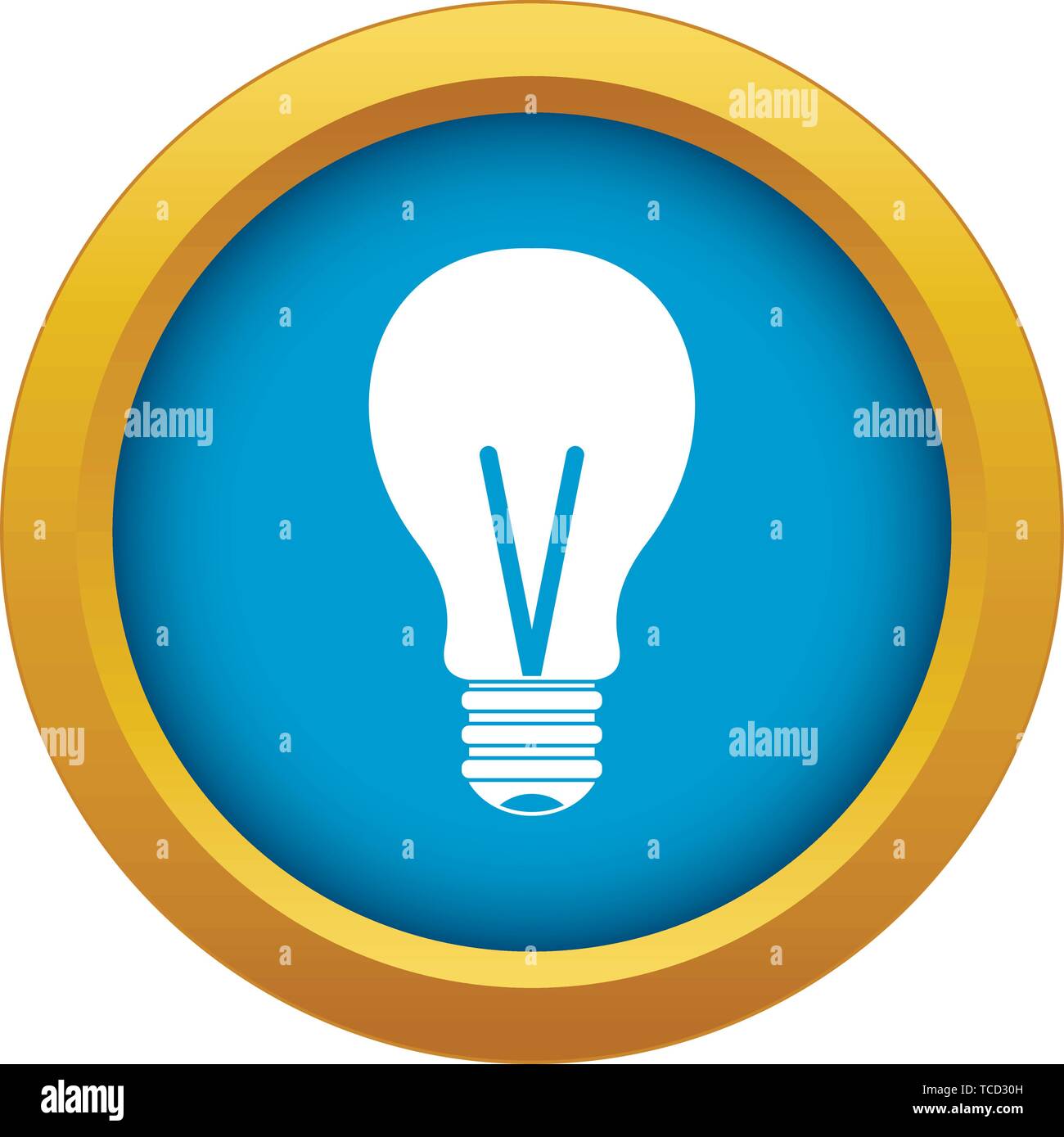 Light bulb icon blue vector isolated Stock Vector Image & Art - Alamy