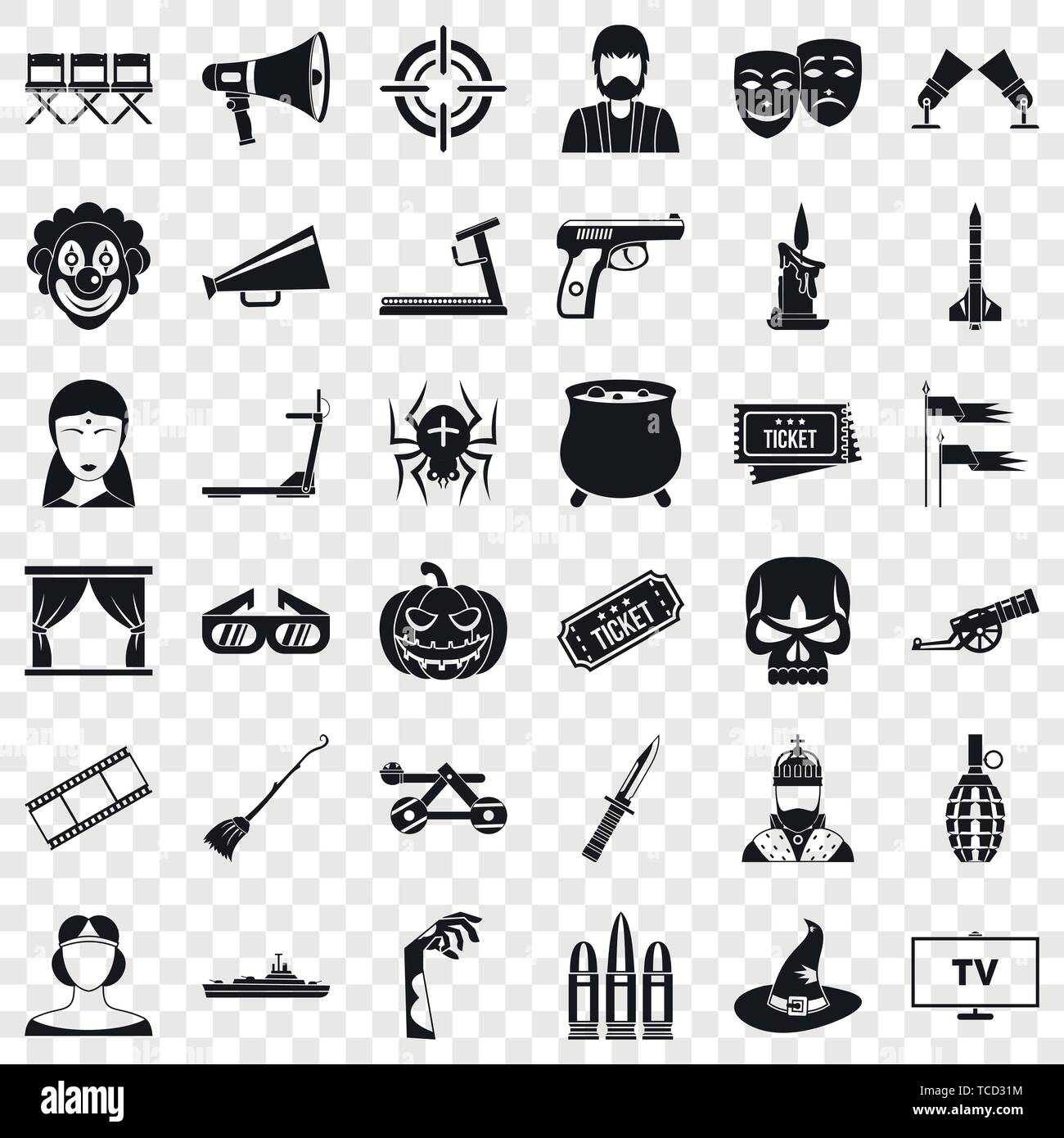 Film icons set, simle style Stock Vector Image & Art - Alamy