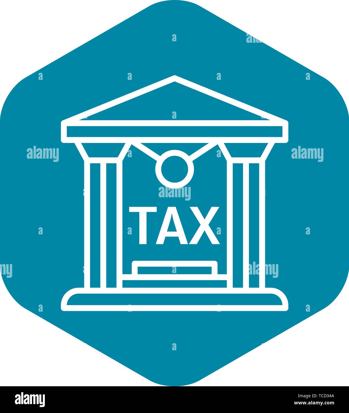 Tax building icon, outline style Stock Vector Image & Art - Alamy