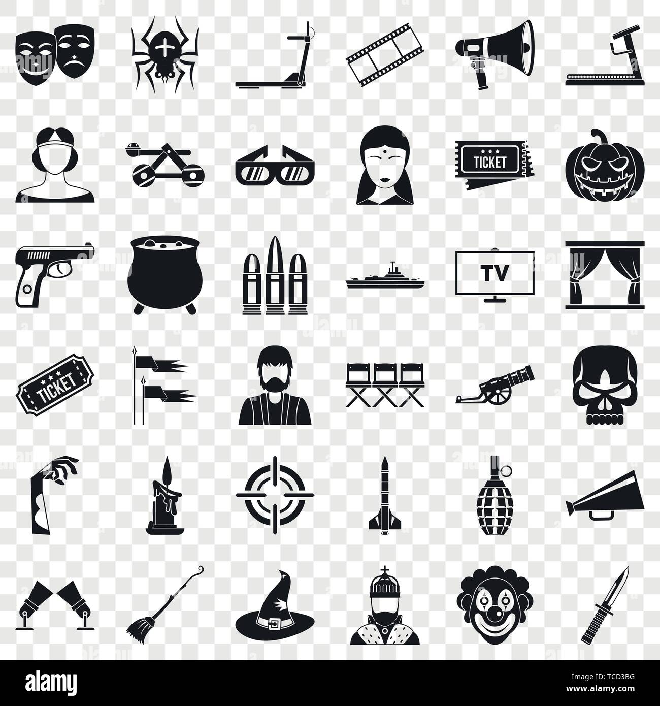 Glasses icons set, simle style Stock Vector Image & Art - Alamy