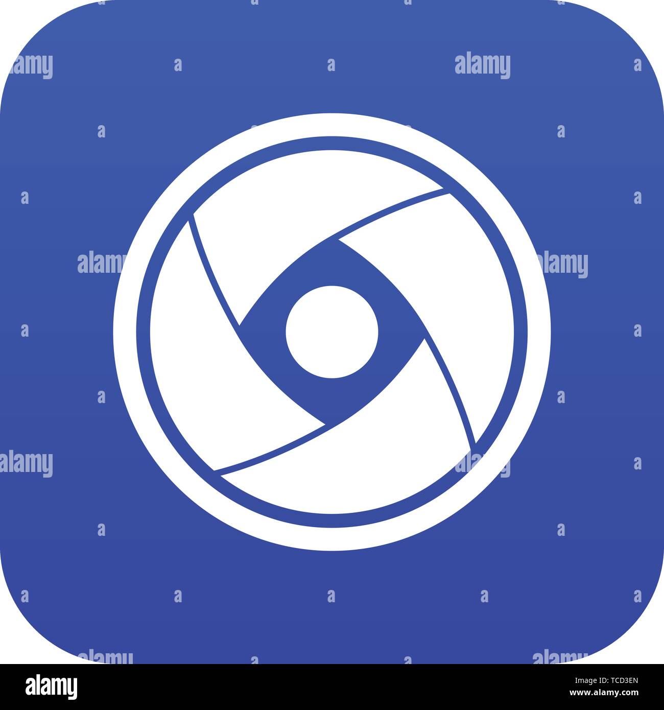 Camera lens icon digital blue Stock Vector Image & Art - Alamy