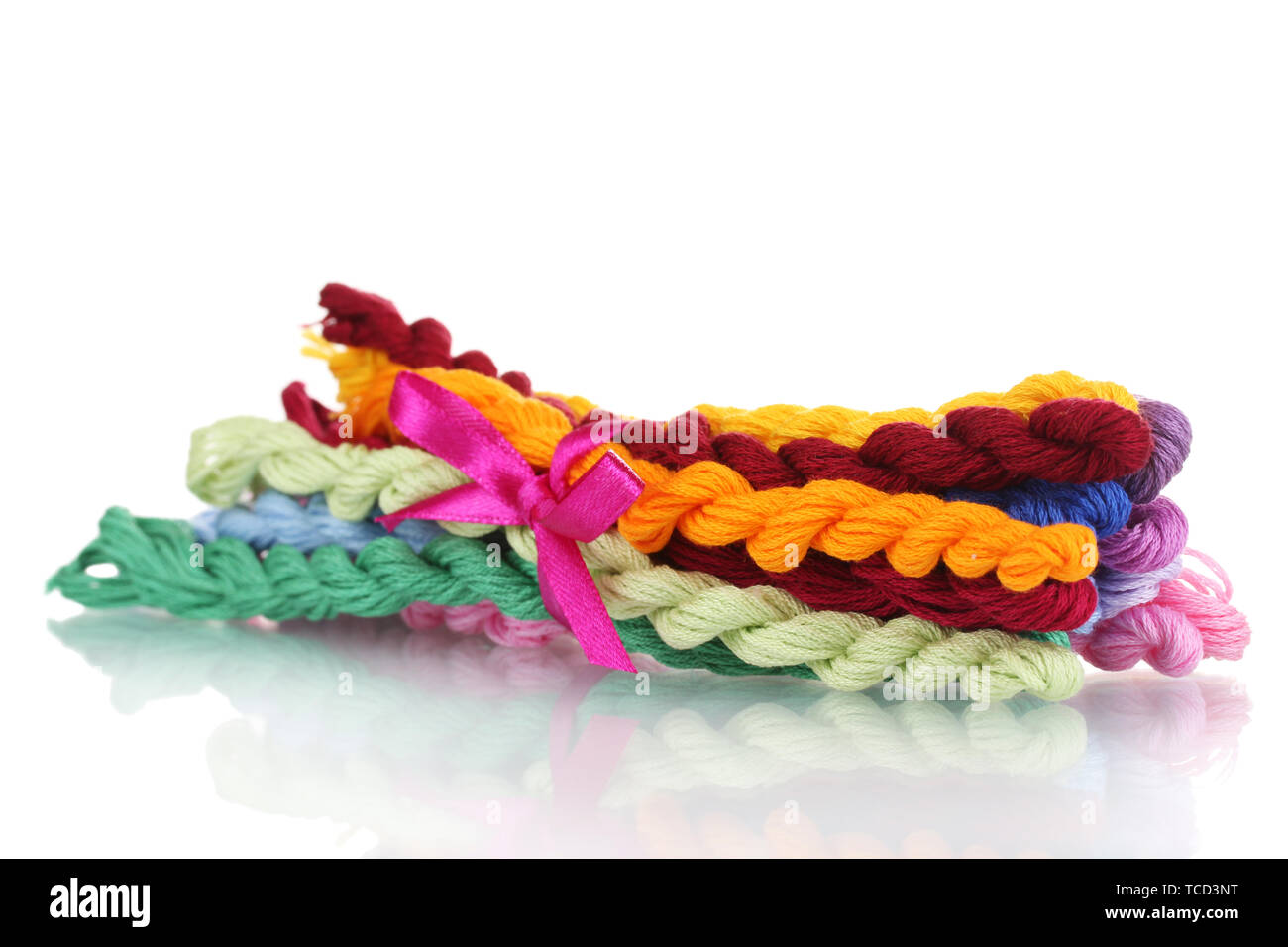 sewing threads for embroidery isolated on white Stock Photo - Alamy