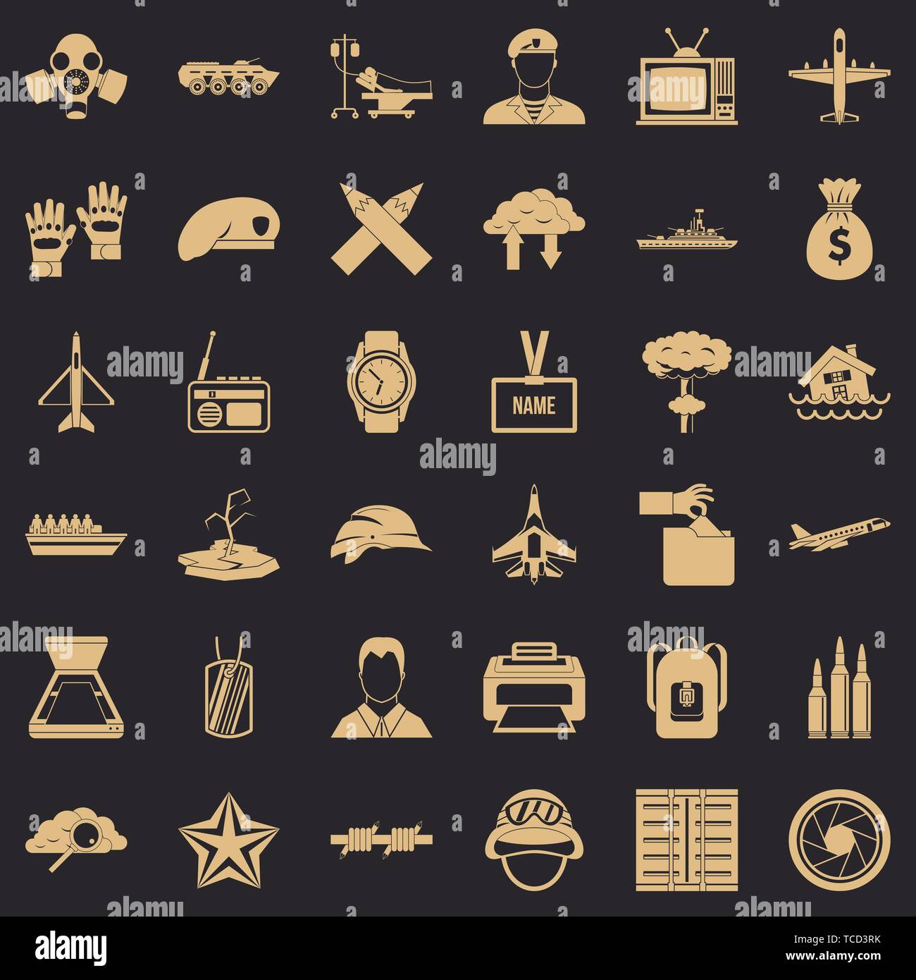 Armed services icons Stock Vector Images - Alamy