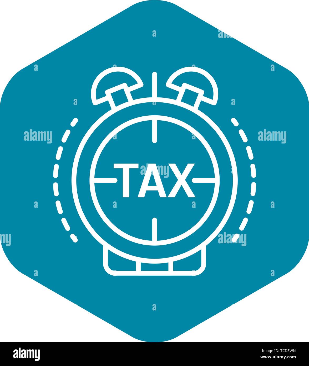 Tax alarm time icon, outline style Stock Vector Image & Art - Alamy