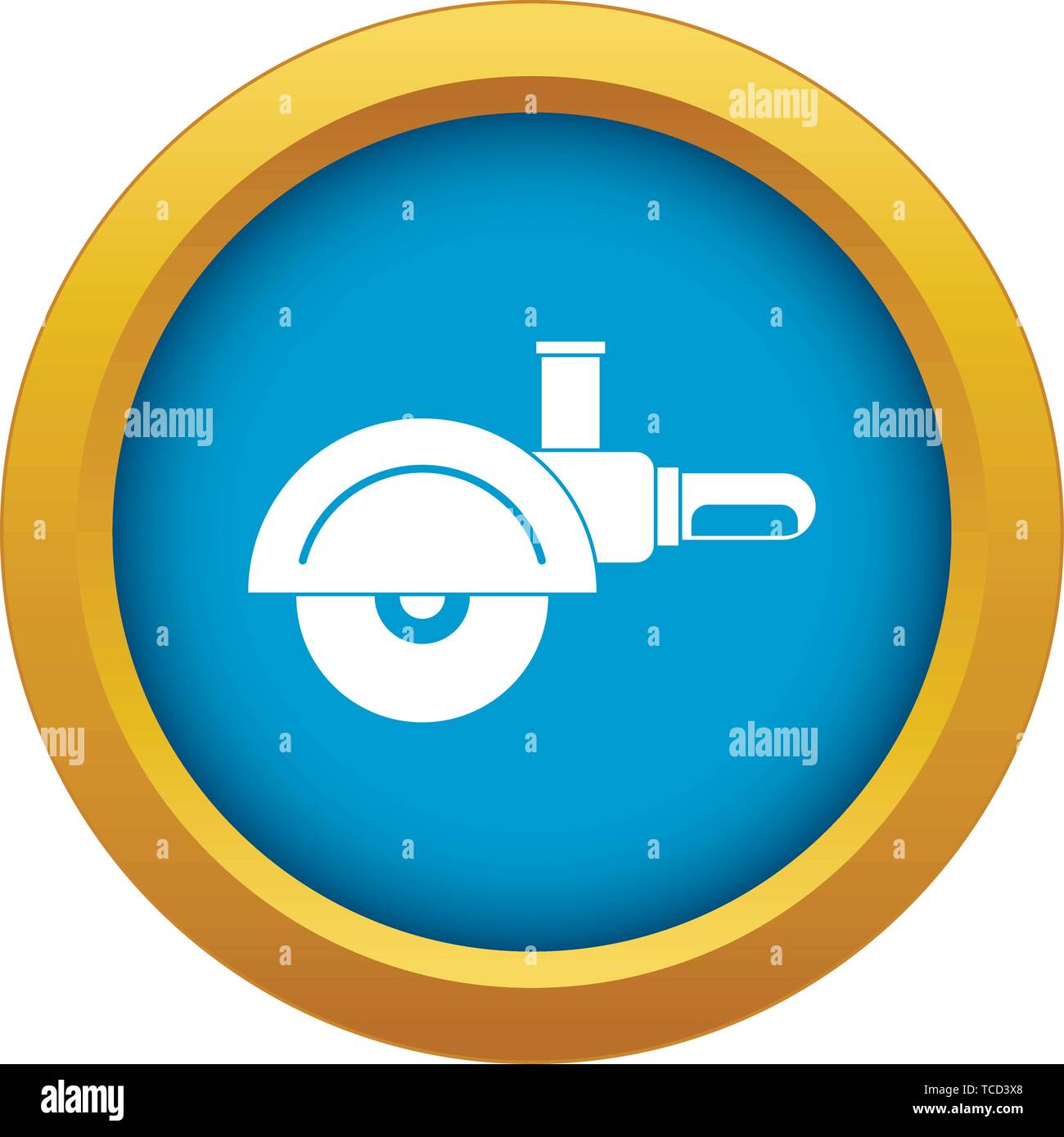 High speed cut off machine icon blue vector isolated Stock Vector Image ...