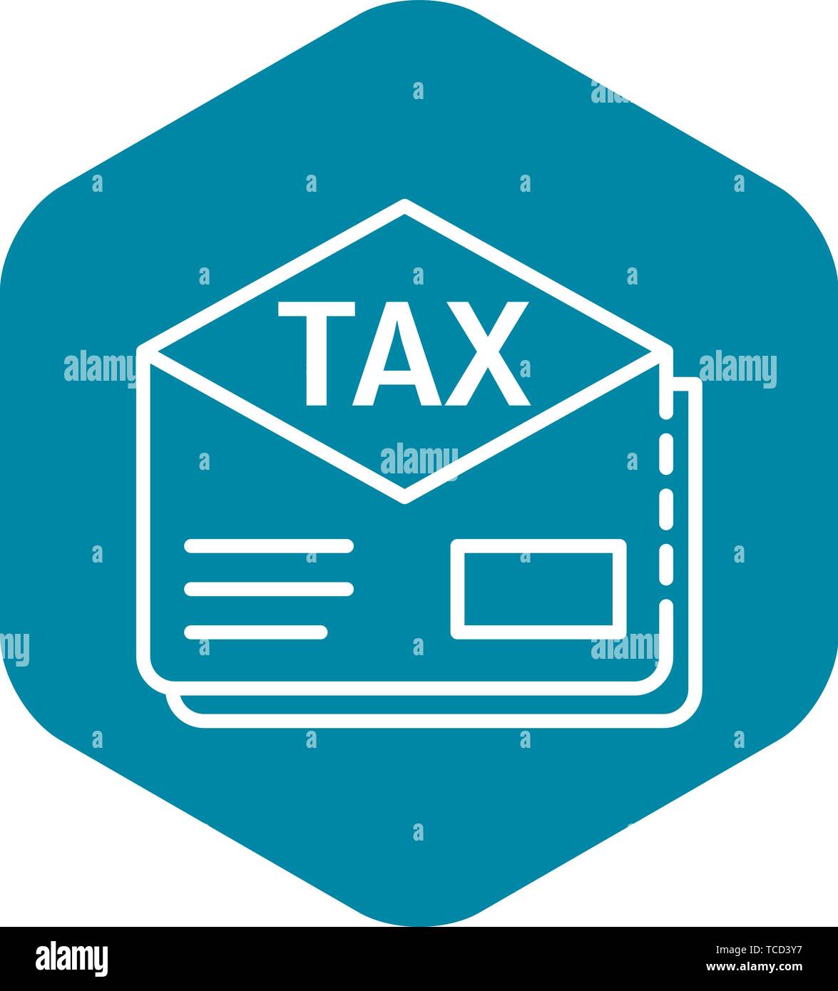 Tax letter envelope icon, outline style Stock Vector Image & Art - Alamy