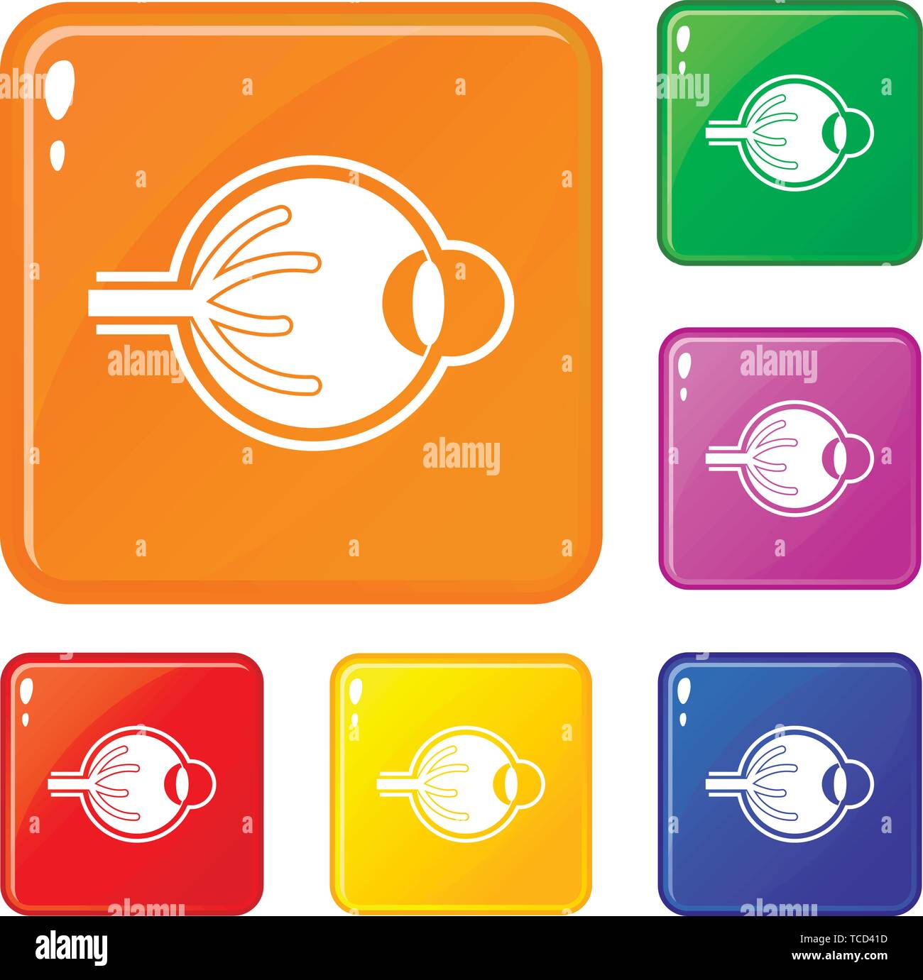 Human eyeball icons set vector color Stock Vector Image & Art - Alamy
