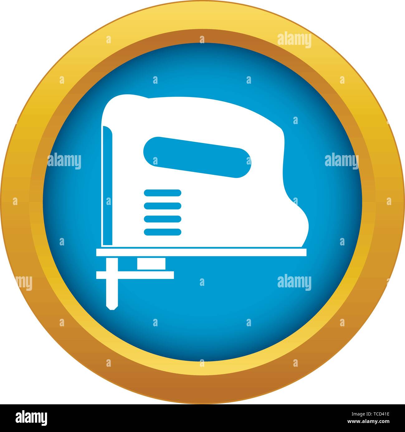 Pneumatic gun icon blue vector isolated Stock Vector Image & Art - Alamy
