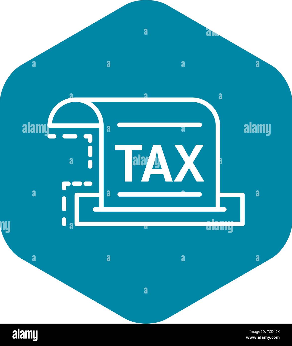 Tax check paper icon, outline style Stock Vector Image & Art - Alamy