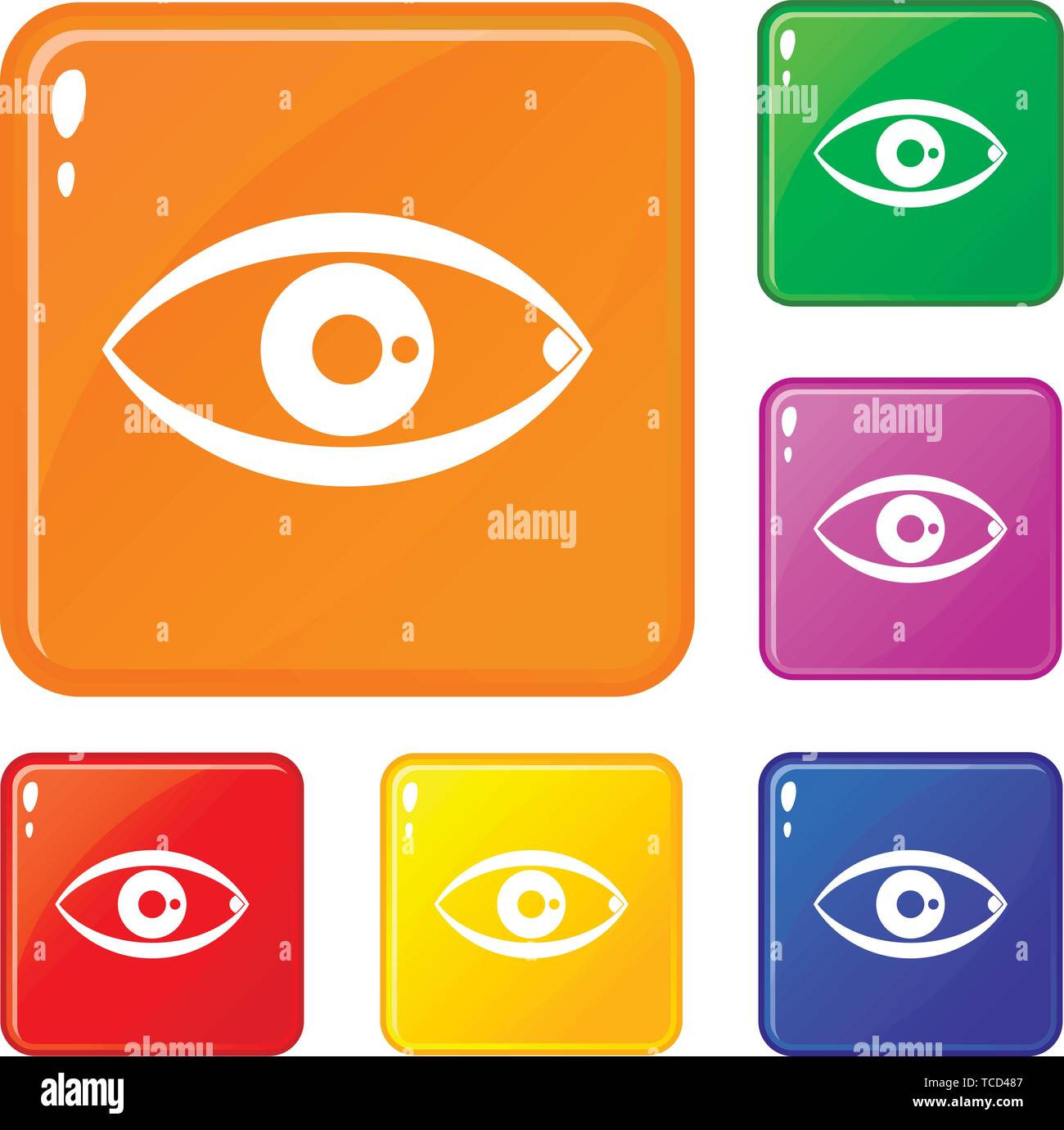 Human eye icons set vector color Stock Vector Image & Art - Alamy