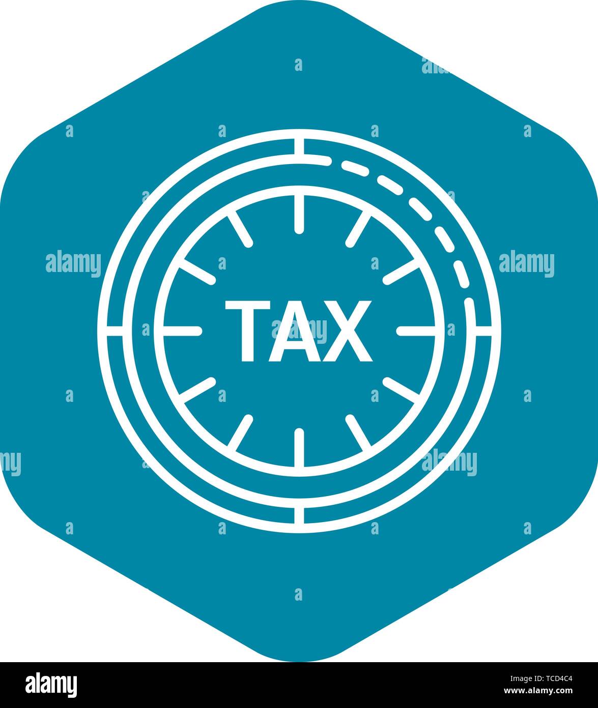 Tax clock icon, outline style Stock Vector Image & Art - Alamy