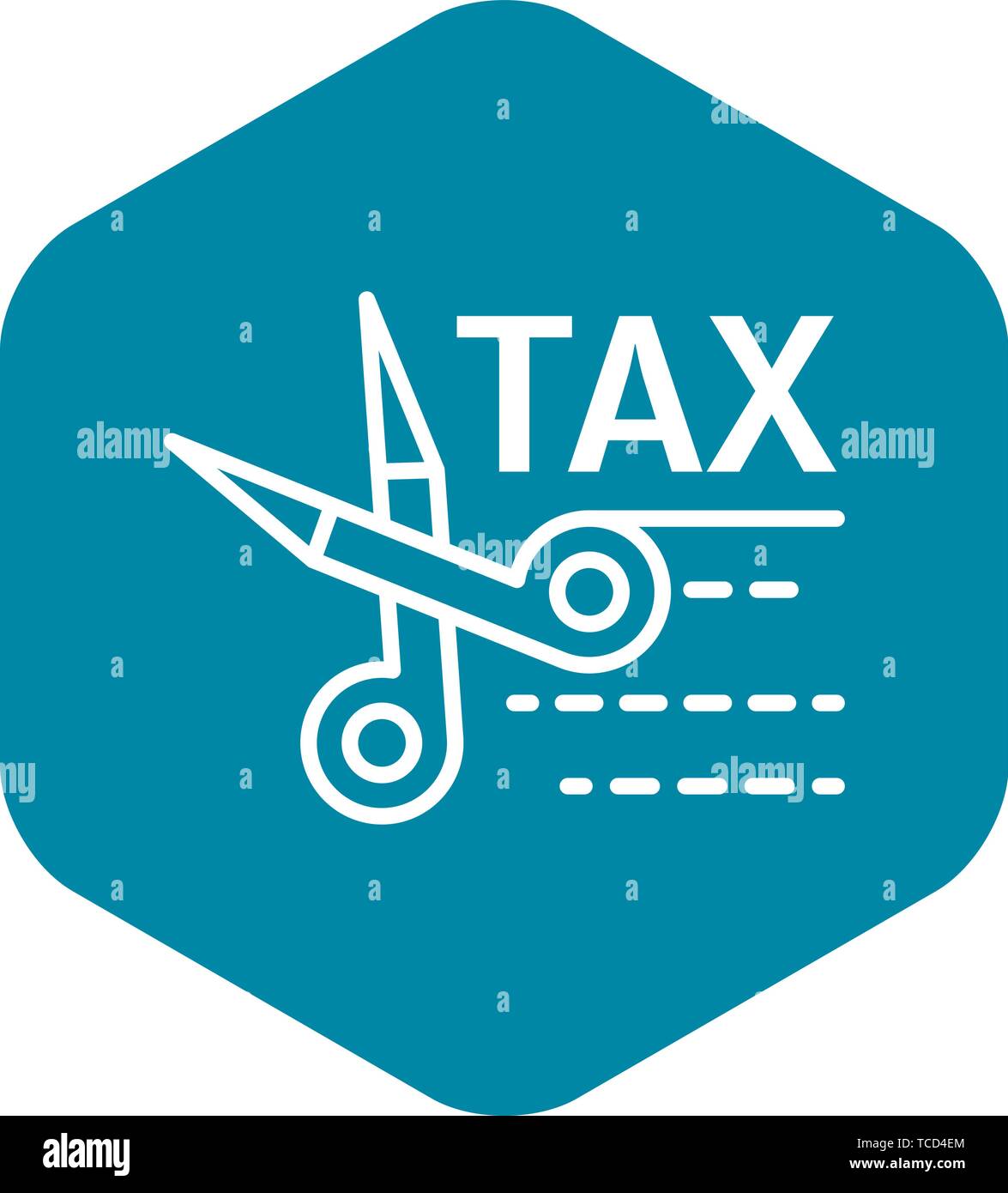 Tax scissors icon, outline style Stock Vector Image & Art - Alamy