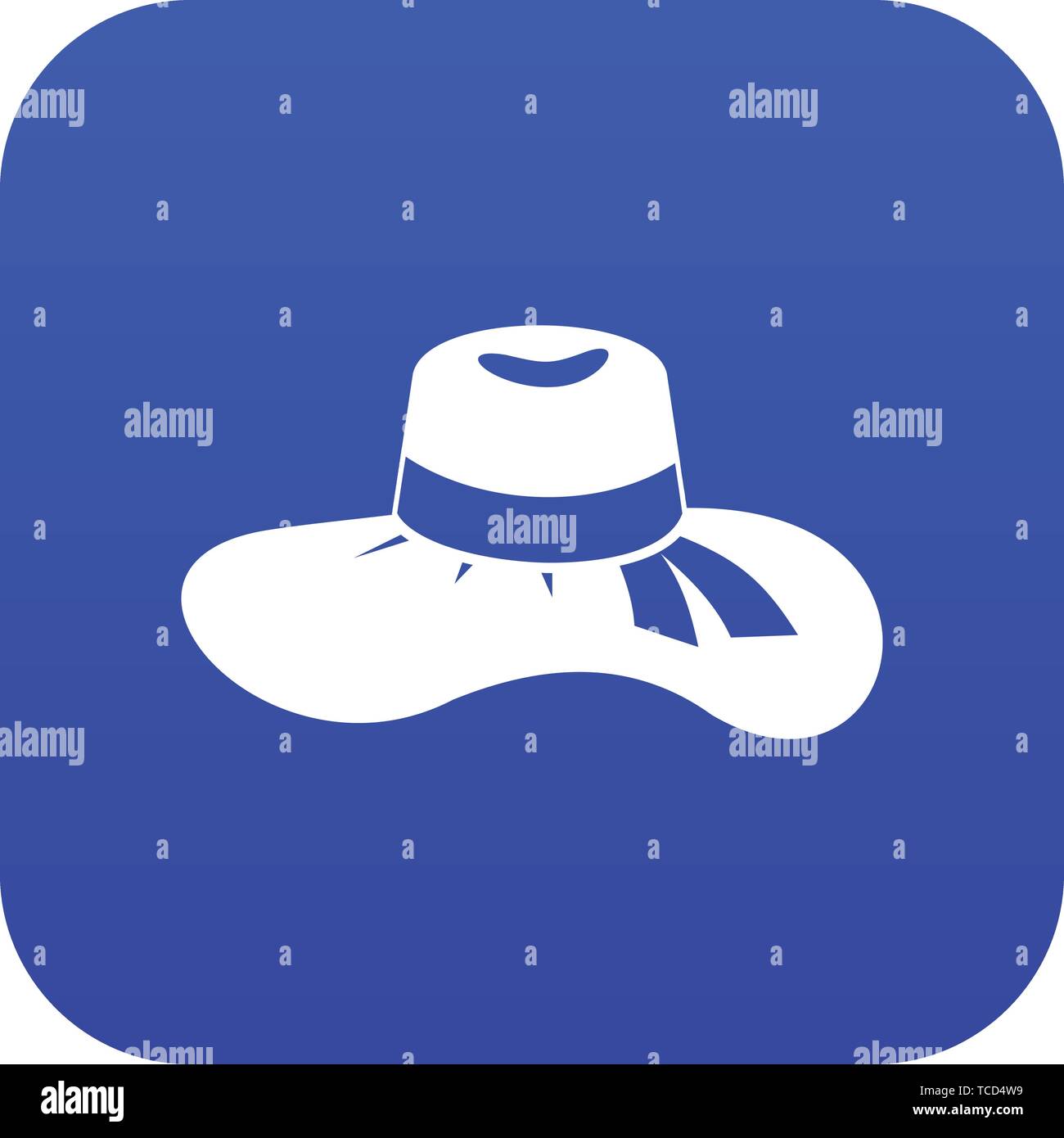 Woman hat icon digital blue Stock Vector Image & Art - Alamy