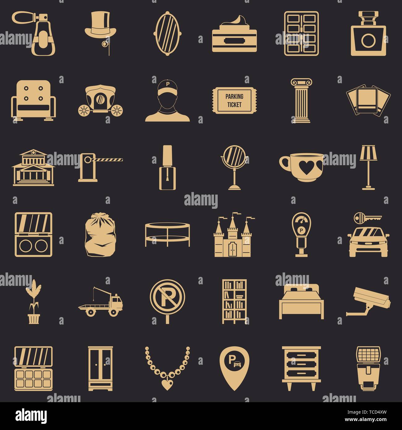 Homely icons set, simple style Stock Vector Image & Art - Alamy