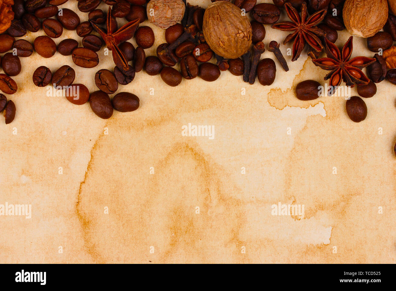 old paper for recipes and spices Stock Photo - Alamy